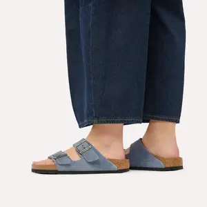 BIRKENSTOCK Arizona Two-strapped Slides - Stone Blue