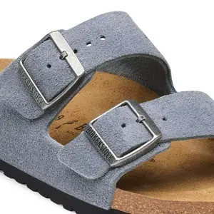 BIRKENSTOCK Arizona Two-strapped Slides - Stone Blue