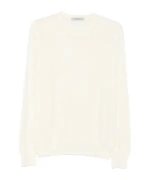 D'ANIELLO Fine-knit Long-sleeve Knit - White
