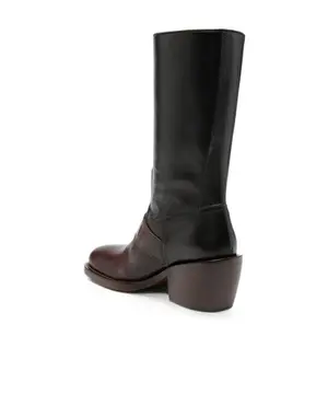 Dries Van Noten Round Toe Buckled Boots - No