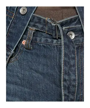 Sacai Belted Layered-waist Jeans