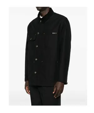 Prada Corduroy-collar Logo-patch Jacket