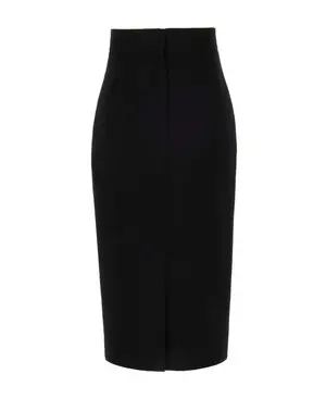 Dolce & Gabbana Dolce Gabbana Logo Plaque Midi Skirt