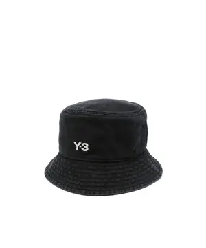 Y3 Logo-embroidered Bucket Hat - Black