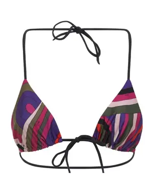 Emilio Pucci Iride Print Triangle Bikini Top