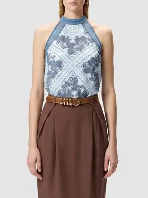 Pinko Halter Neck Paisley Print Top