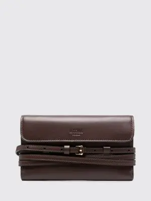 Moschino Tie Me Leather Mini Crossbody Bag - Brown