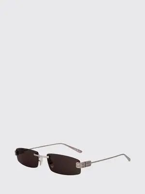 Balenciaga Rectangular Aviator Metal Sunglasses With Monogram Logo - Grey