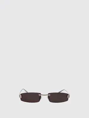 Balenciaga Rectangular Aviator Metal Sunglasses With Monogram Logo - Grey