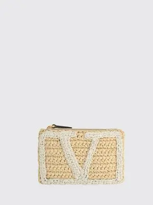 Valentino Garavani Viva Superstar Mini Bag In Crochet Viscose With Vlogo - Beige