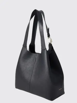 COCCINELLE Leather Shoulder Bag With Gold Tone Hardware - Black