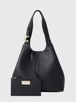 COCCINELLE Leather Shoulder Bag With Gold Tone Hardware - Black
