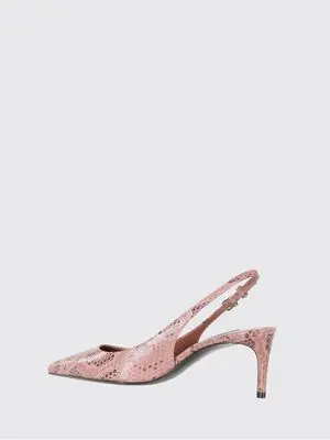 Dolce & Gabbana Python-print Leather Slingback Pumps With Dg Logo