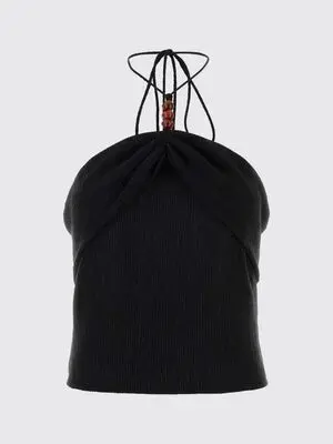 Magda Butrym Slim Fit Beaded X-neck Top