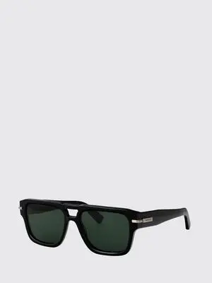 FERRAGAMO Rectangular Double Bridge Acetate Aviator Sunglasses - Black
