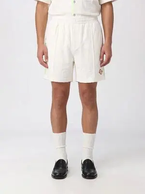 Casablanca Cotton-blend Athletic Shorts With An Elasticated Waist And Logo - White