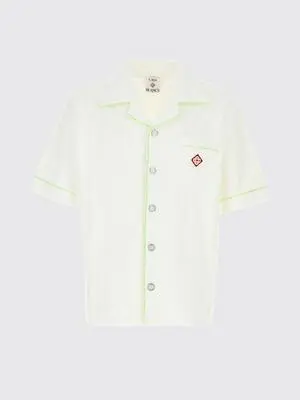 Casablanca Cuban Collar Short-sleeved Bowling Shirt In Cotton Blend