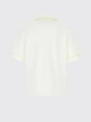Casablanca Cuban Collar Short-sleeved Bowling Shirt In Cotton Blend