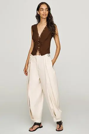 Anthropologie Studded Cotton Vest Top