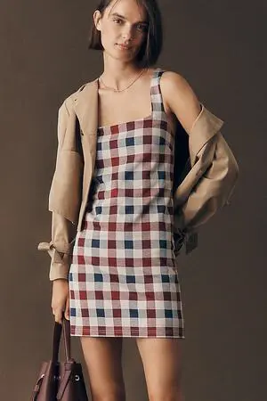 Maeve Shift Mi Dress - Red Plaid
