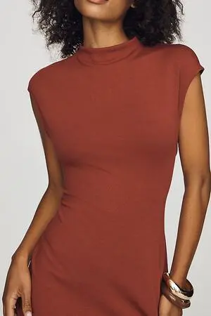 PILCRO Knit Mock-neck Mi Dress