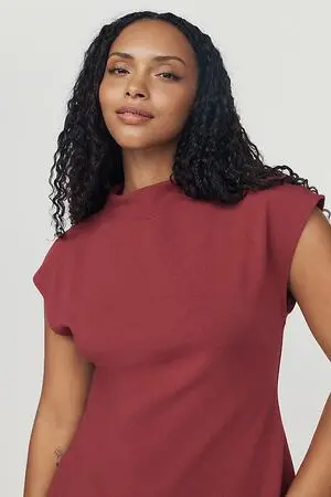 PILCRO Knit Mock-neck Mini Dress