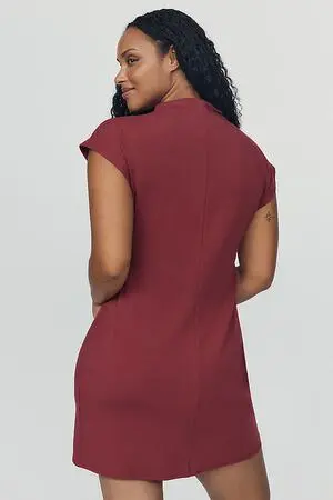 PILCRO Knit Mock-neck Mini Dress