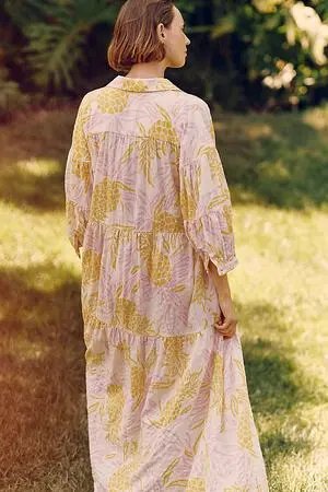 CELANDINE Carolita Tiered Shirtdress
