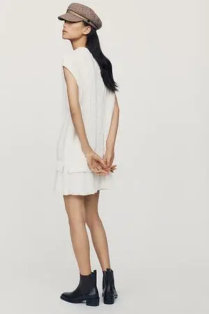 Anthropologie Delphine Twofer Mini Dress - Ivory