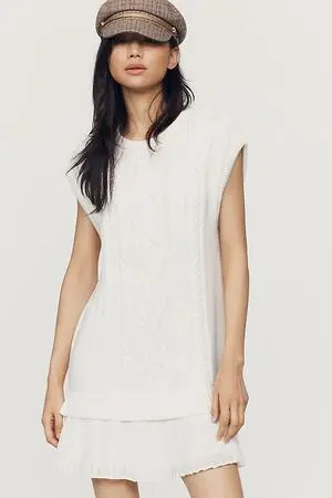 Anthropologie Delphine Twofer Mini Dress - Ivory