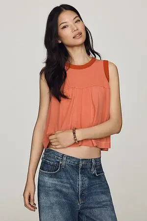 Maeve Wool Cashmere Swg Tank Top - Tomato