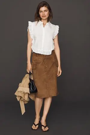 MARE MARE Faux Suede Cargo Skirt