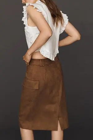 MARE MARE Faux Suede Cargo Skirt