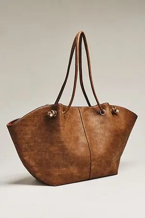 Maeve Embossed Croc Tote Bag