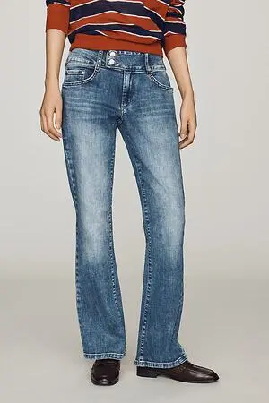 PILCRO Billy Low-rise Bootcut Jeans - Medium Denim