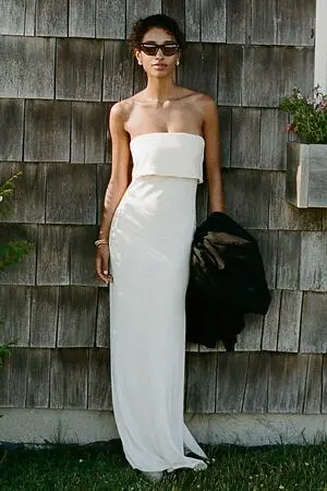 Bhldn Strapless Column Maxi Dress - Ivory