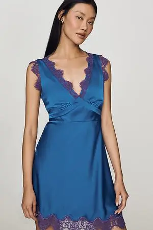 RMN Esme Lace-trim Mi Dress - Cobalt