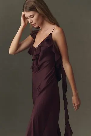 Shona Joy Agnes Ruffle Maxi Slip Dress