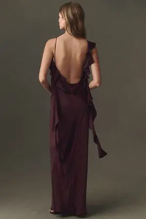 Shona Joy Agnes Ruffle Maxi Slip Dress