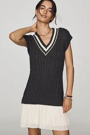 Maeve Twofer Sweater Mi Dress - Grape Leaf