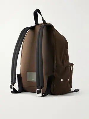 Saint Laurent City Leather-trimmed Twill Backpack