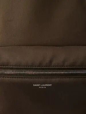 Saint Laurent City Leather-trimmed Twill Backpack