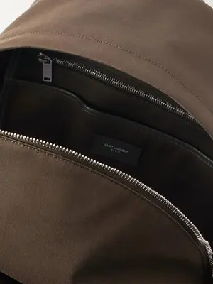Saint Laurent City Leather-trimmed Twill Backpack