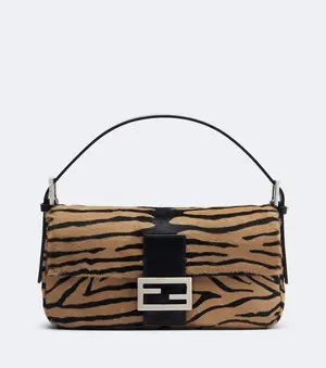 Fendi Baguette® 26424 Calf Hair Shoulder Bag - Brown