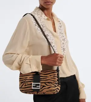 Fendi Baguette® 26424 Calf Hair Shoulder Bag