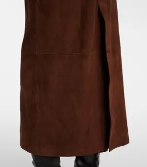 Nour Hammour Althea Suede Wrap Coat
