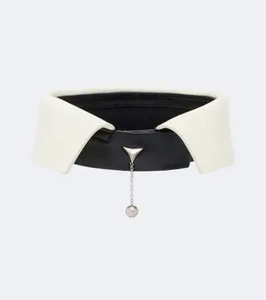 Fendi Embellished Leather Collar