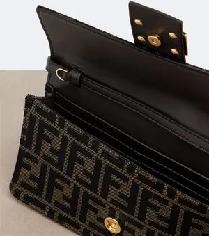 Fendi Jacquard Canvas Wallet On Chain
