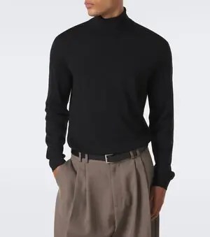 SLOWEAR Virgin Wool Turtleneck Sweater - Black
