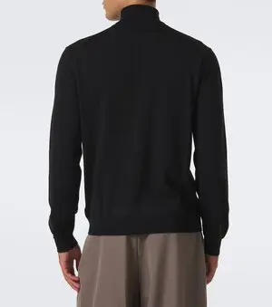 SLOWEAR Virgin Wool Turtleneck Sweater - Black